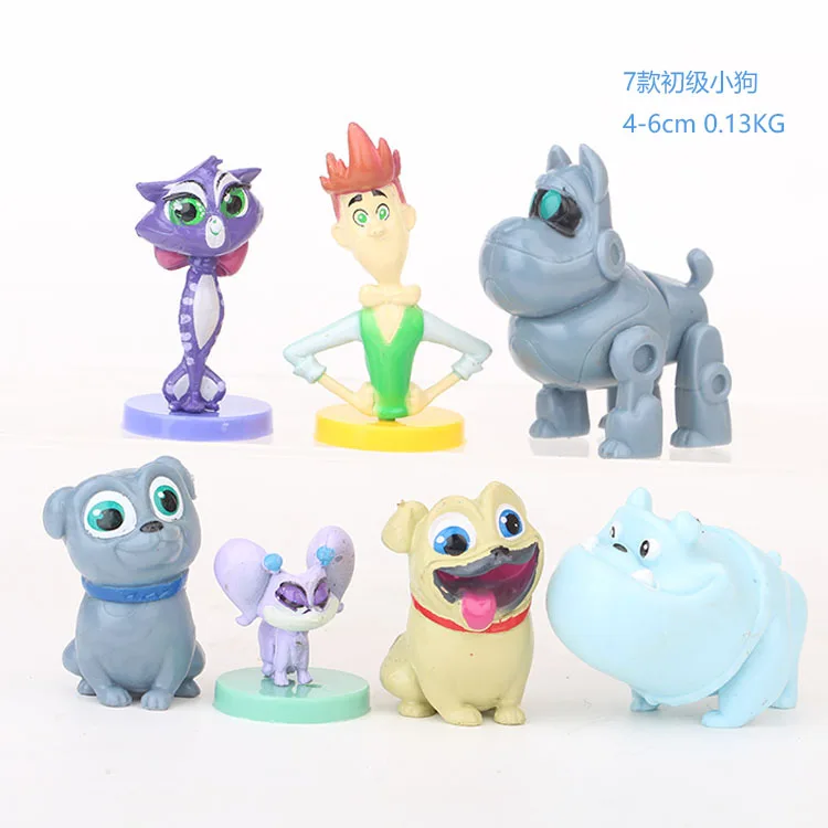 7pcs/1lot Puppy Dog Pals Bingo Rolly Pugs Brothes Dogs 4 6cm Action ...