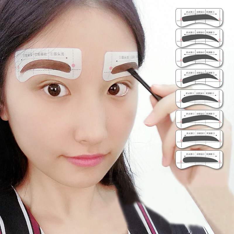 5 Formas/lote de cejas pintadas modelo de cejas plantillas DIY forma de ...