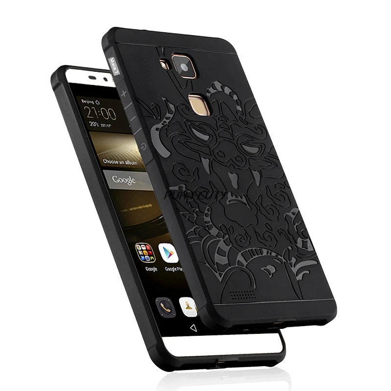 3D Relief TPU Case for Huawei MT7 TL00 TL10 L09 Case Phone Back Cover ...