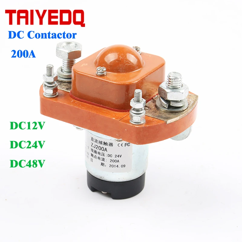 DC contactor MZJ 200A Electric Contactors ZJ200A DC12V DC24V DC48V ...