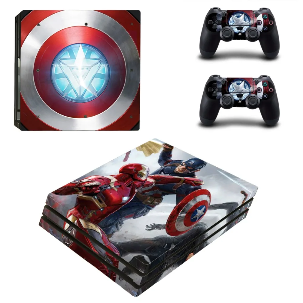 Captain America PS4 Pro Skin Sticker Vinyl Decal - ConsoleSkins.co