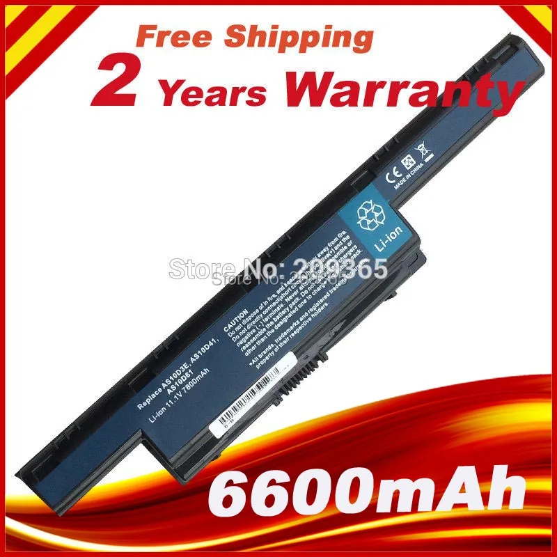 7800mAh Battery for Acer AS10D31 AS10D3E AS10D51 AS10D56 AS10D61 ...