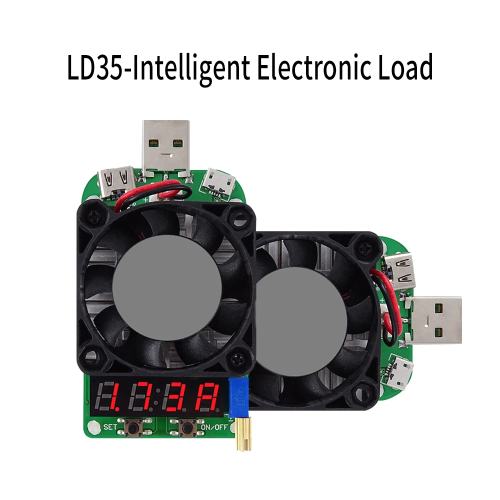 LD25/LD35 USB Interface Electronic Load Resistor Discharge Battery Test ...