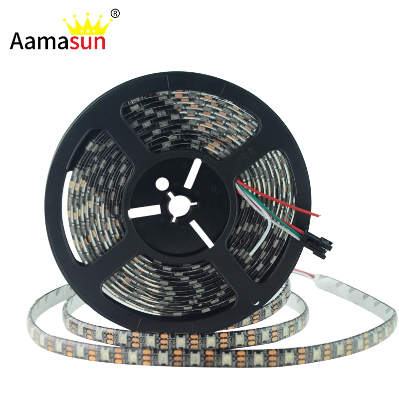 1M 5M 60Leds WS2812B 2812 WS2812 Led Strip DC 5V RGB Strip Light IP33 ...