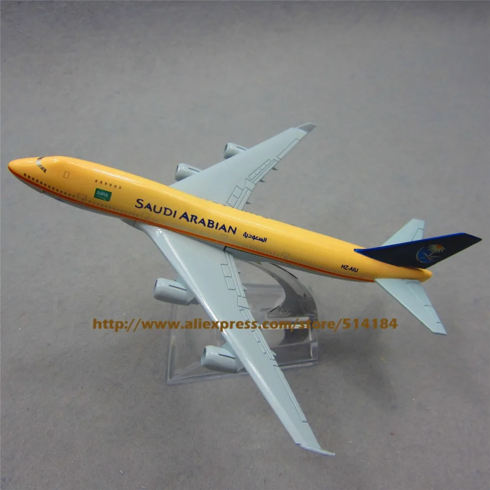 16cm Air SAUDI ARABIAN Airlines Boeing 747 B747 400 Airways Plane Model ...