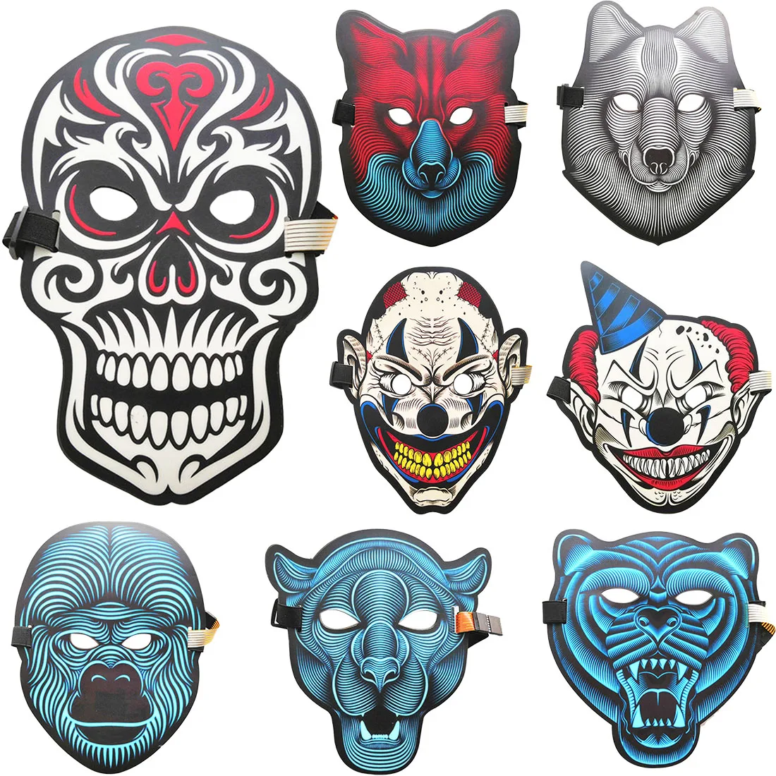 Aliexpress.com : Buy Full Face Mask Horror Grimace Voice Sound Control ...