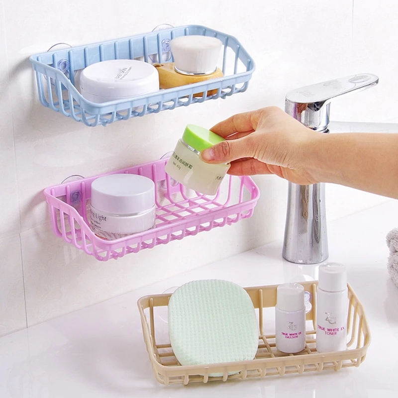 Hoomall Double Suction Tray Kitchen Drain Basket Bathroom Sink Rack ...