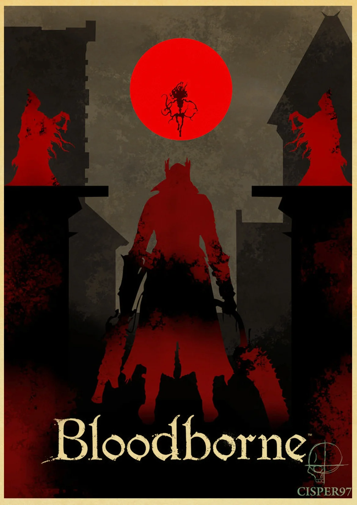 Bloodborne Game Poster Kraft Paper Print Retro Style Home Wall Art ...