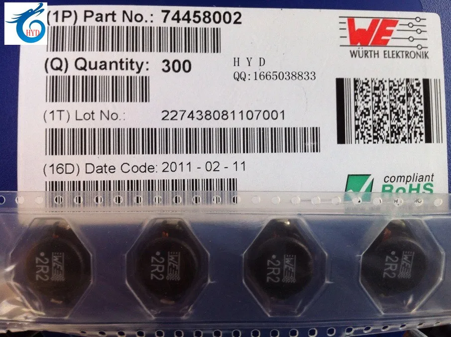 74458002 WE2R2 DO5022 2R2 2.2UH 20.3A WE SMD Power Inductors Unshielded ...