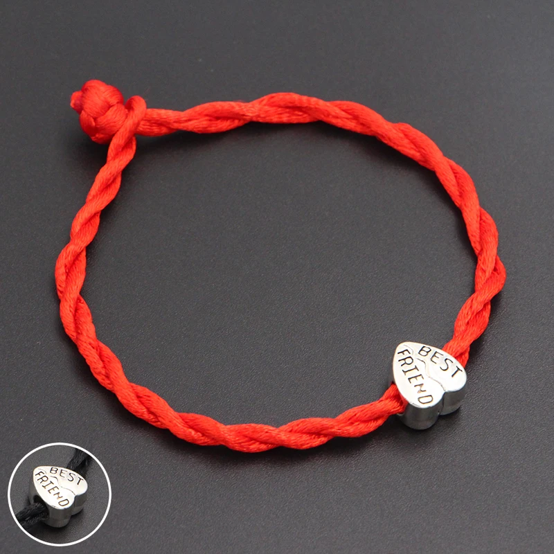 New Best Friend Beads Charms 4mm Red Thread String Pulseira Lucky Red ...