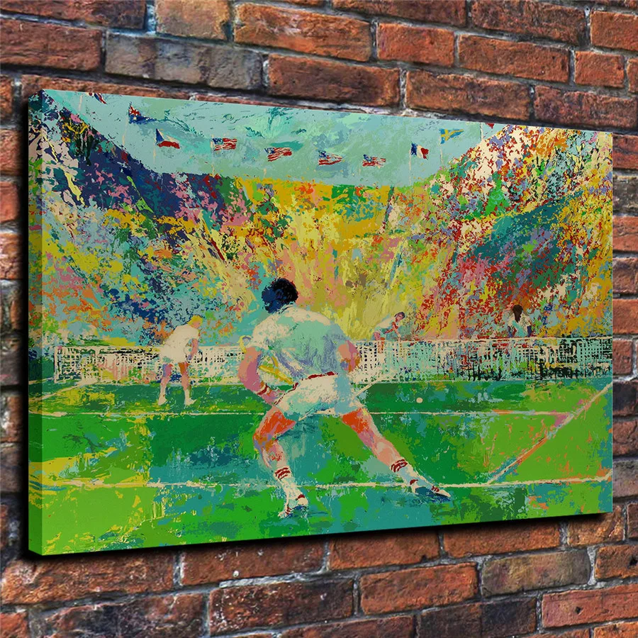 LeRoy Neiman HD Print Modern Abstract Badminton Courts Oil Painting on ...