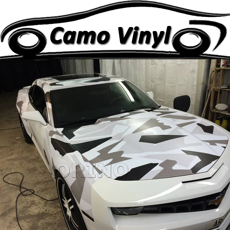 Snow Camo Vinyl Wrap