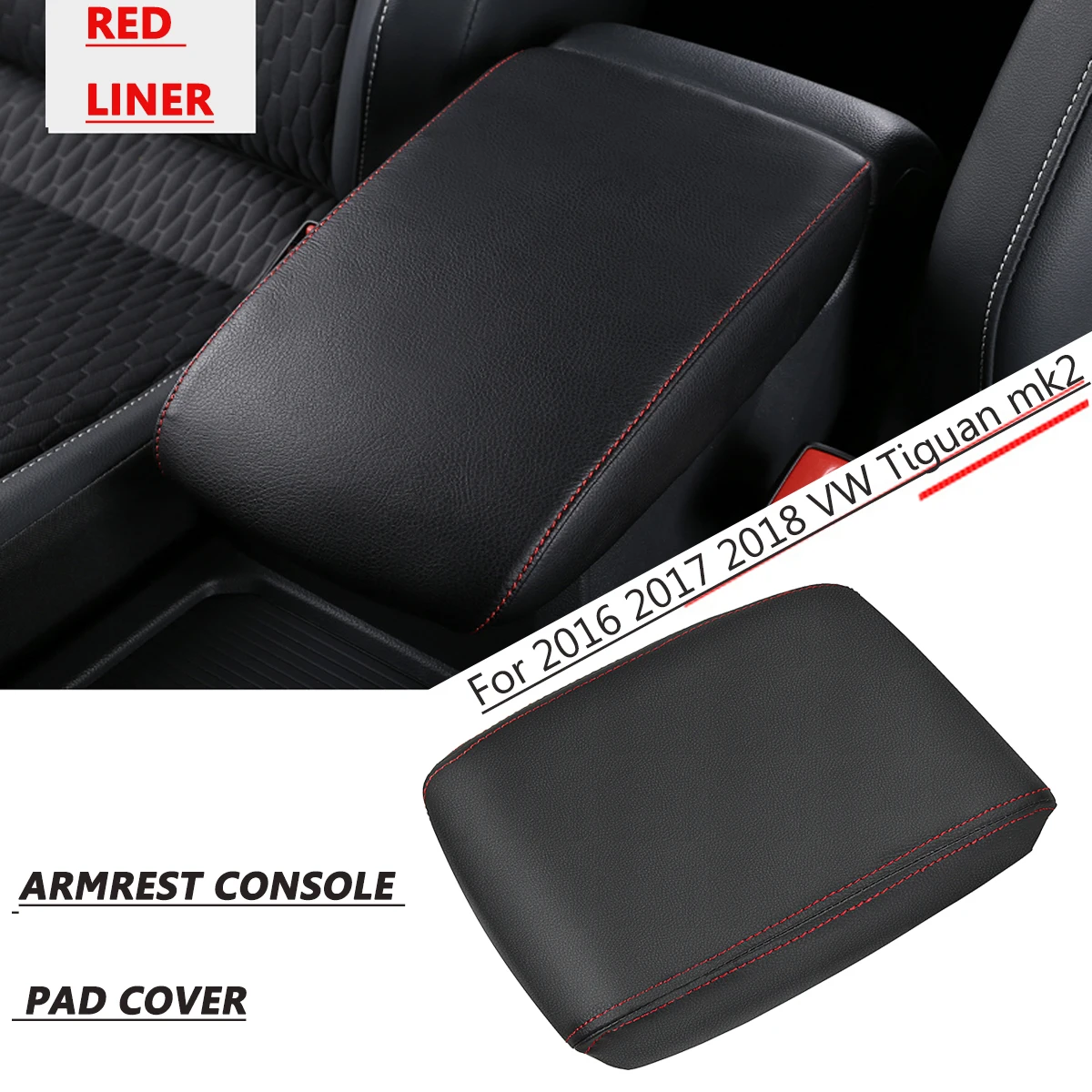 Porsche Cayenne Center Console Black PU Leather Center Console Armrest ...