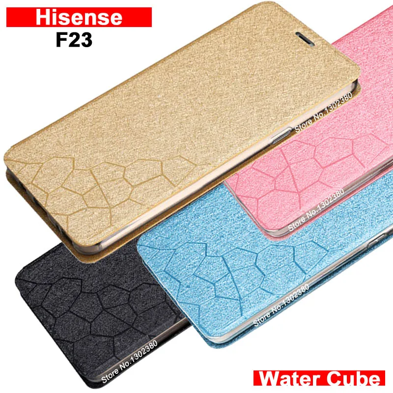 Hisense F23 case cover leather luxury water cube pu flip case for ...
