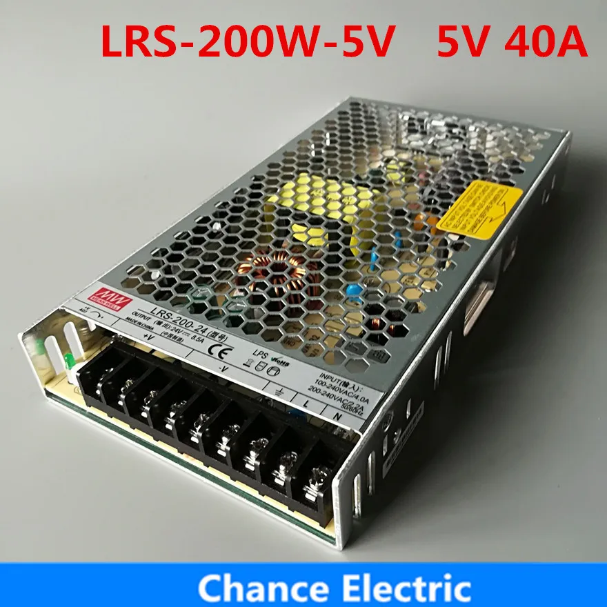 LRS 200W Switching Power Supply 200W 5V Driver for LED Strip AC Input ...
