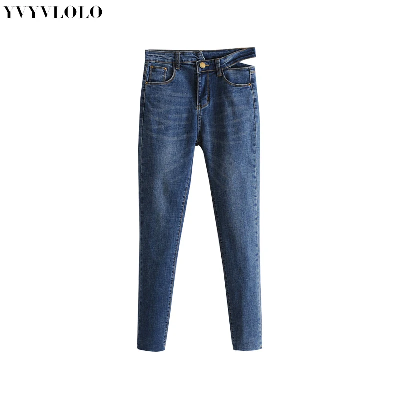 YVYVLOLO 2018 Women High Waist Denim Jeans Vintage Slim Tight fitting ...