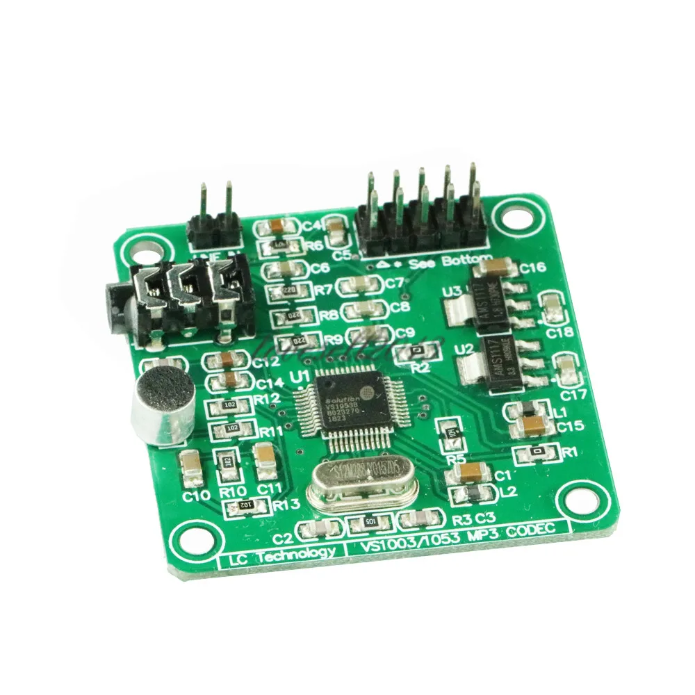 Vs1053 Mp3 Module Development Board W On Board Recording Function Spi