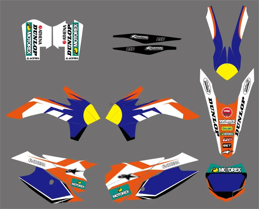 NEW STYLE TEAM GRAPHICS DECALS STICKERS FOR KTM 125 150 200 250 300 350 ...