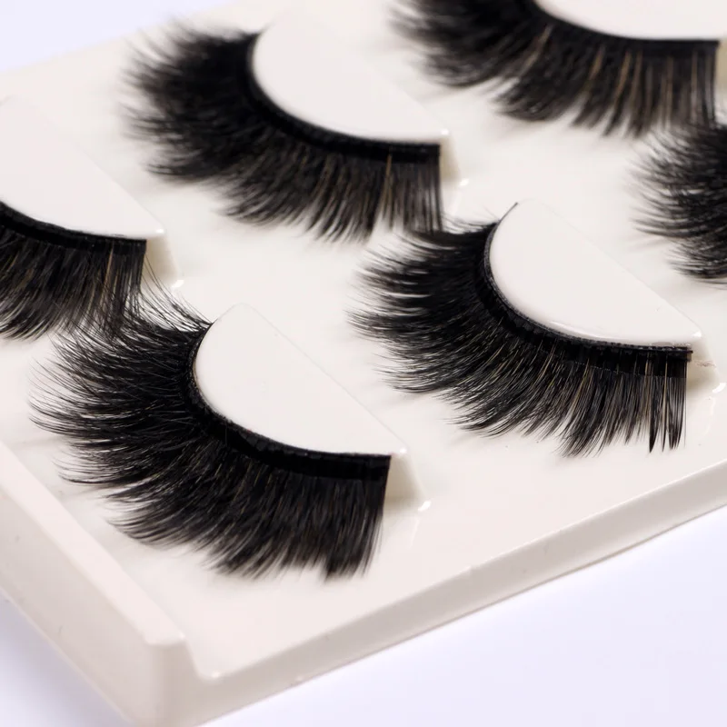 HBZGTLAD 3 Pairs Natural Long False Eyelashes Big Eyes Handmade eyelash ...