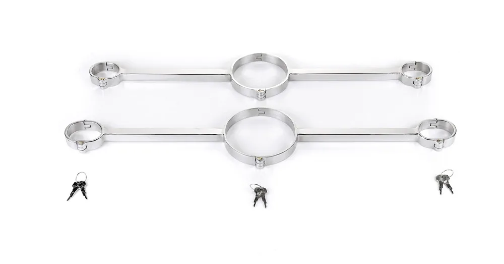 Stainless Steel Bondage Yoke Pillory Handcuffs Shackles Wrist Cuffs ...