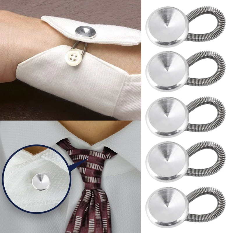 1/6PCS Stainless Steel Buttons Unisex Fix Expanders Waist Stretch Shirt ...