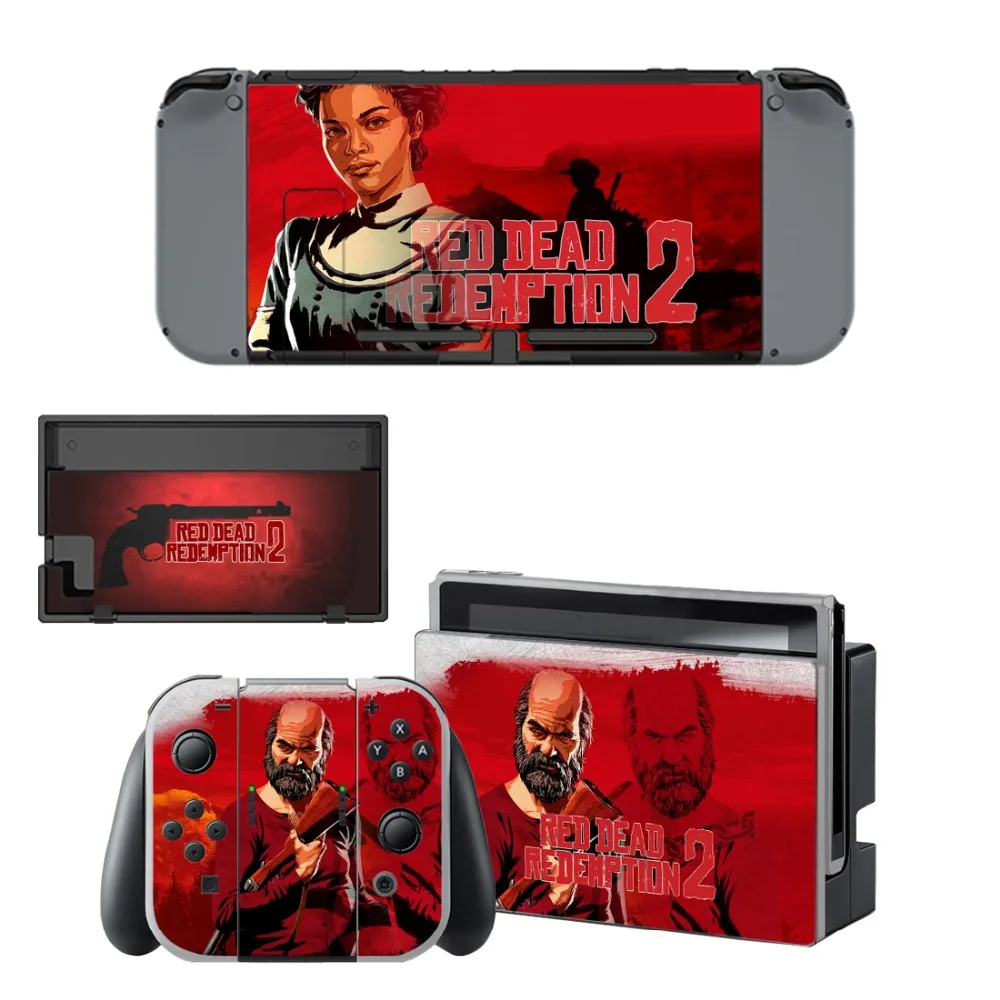 Red Dead Redemption 2 Skin Sticker for Nintendo Switch Console and Joy ...