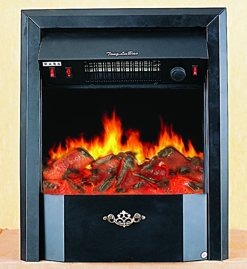 electric firebox fireplace burner insert chimney remote controlled ...