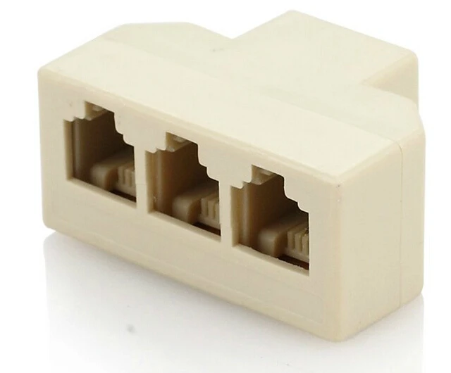 RJ11 RJ 11 1 to 3 Female Telephone Phone Cable Line Splitter Connector ...