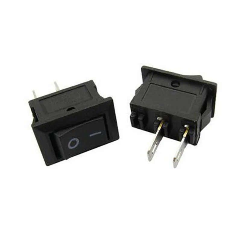 50pcs 8.5*13.5mm rocker switch copper pin switch 2 pins 3A 250V AC for ...