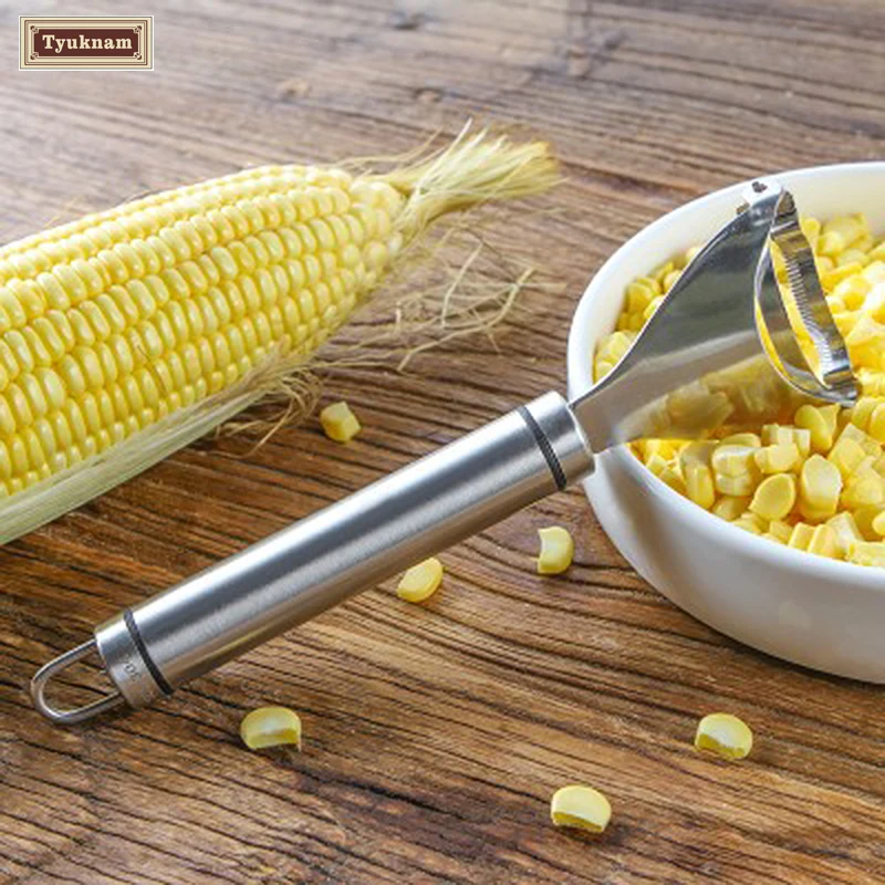 Corn Cobber, Stainless Steel Peeler and Kernel Cutter Knife Cornhusking ...
