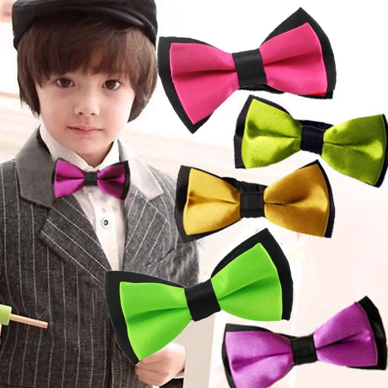 2016 New high quality baby boys girls solid bowtie children butterfly ...