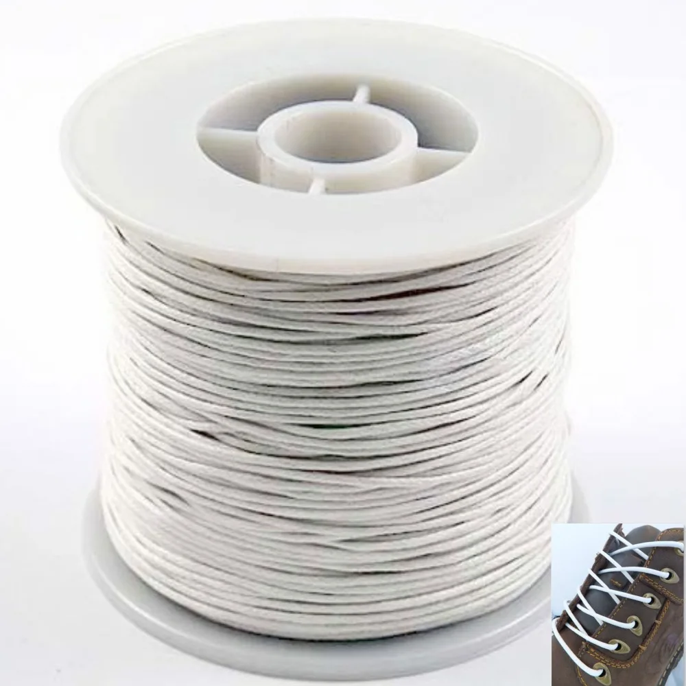 HOT-2-5-3mmx-150m-Waxed-round-Cotton-Cord-rope-white-leather-craft ...