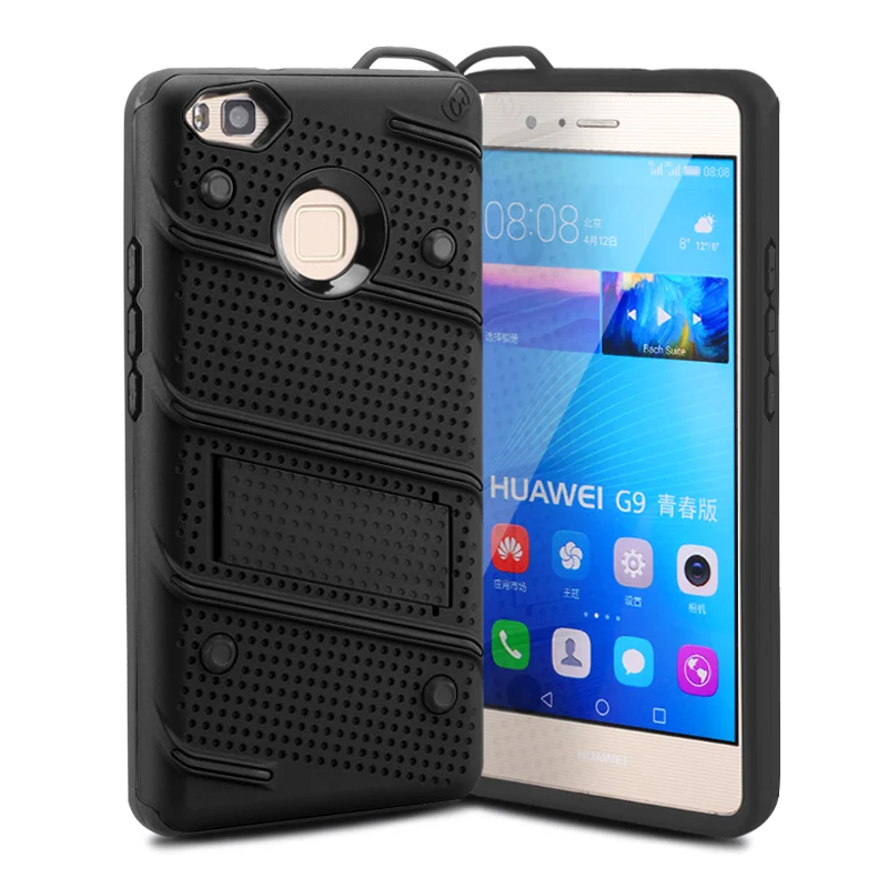 Full Cover for Huawei p9 lite Case Armor Cover Kickstand Case for ...