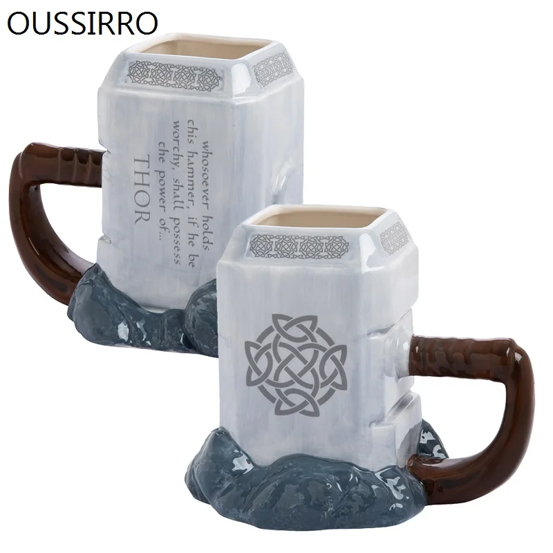 New Avengers League thor coffee mugs ceramic hammer shaped cups and ...