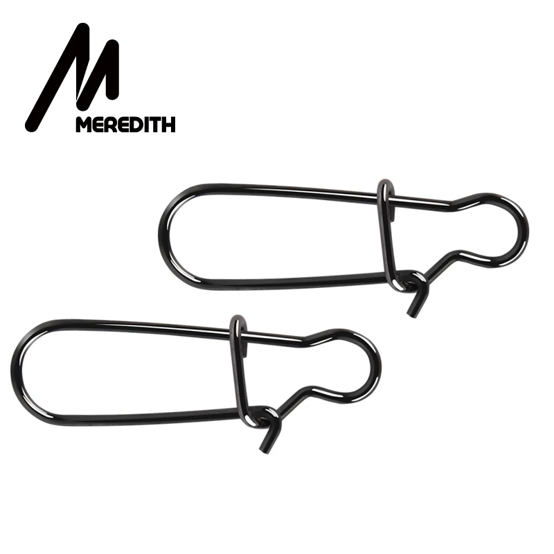 MEREDITH 50pcs Stainless Steel Hook Fast Clip Lock Snap Swivel Solid ...