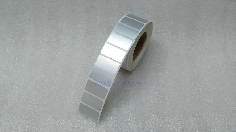 Silver PET Label Sticker 30*15mm 1300 Pieces Matte Silver PET Sticker ...