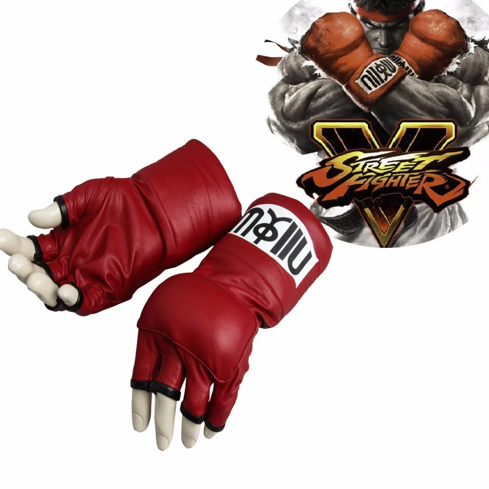 Cosplaydiy Street Fighter V Ryu Cosplay Costume Gloves Adult Taekwondo Sports Gloves Props ...
