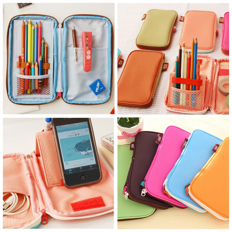 Boys Girs Pencil Pouches Pencil Case Bag Pen Sacktion Fabric Pen Pouch