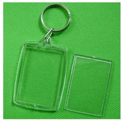 3000 pcs Blank Acrylic Keychains key chains Insert Photo plastic ...