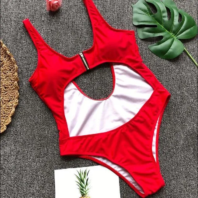 Newly arrived Women One Pieces Front Chest Swimsuit With Zipper Hot ...