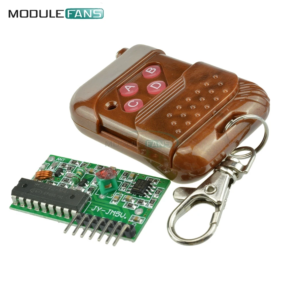 IC 2262 2272 315Mhz 433MHZ Four Ways 4 CH Key Wireless Remote Control ...