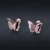 2019 New Butterfly Earrings Rose Gold Color Stainless Steel Stud Earrings for Women Child ...