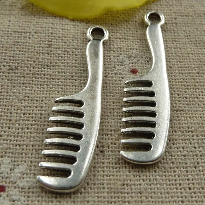 120 Pieces Tibetan Silver Comb Charms 39x10mm #4186 - Charms - AliExpress