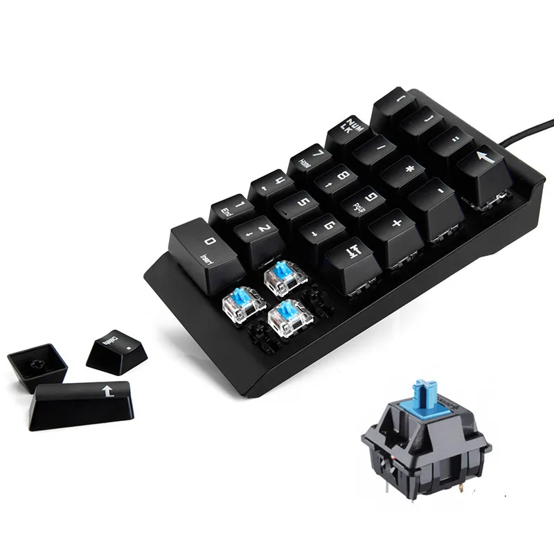 SeenDa Blue Axis Switch Mechanical Digital Small Keyboard Financial ...