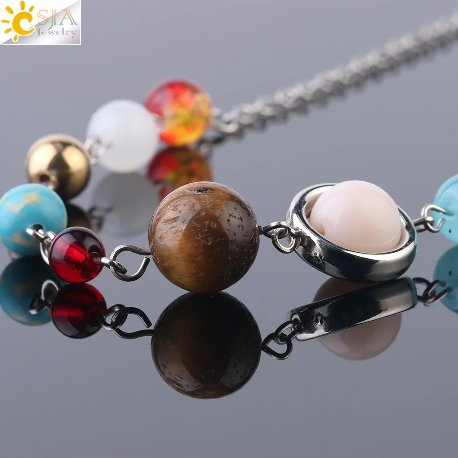 Solar System Necklace Beads