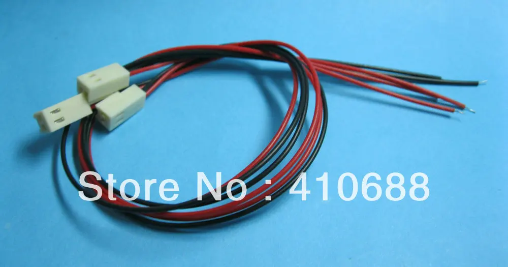 10-Pcs-2510-Pitch-2-54mm-2-Pin-Female-Connector-with-26AWG-300mm-Leads ...