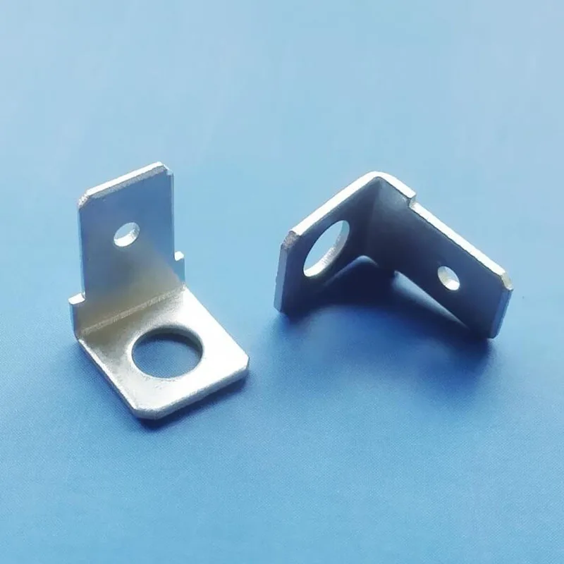 6.3mm Insert 250 L Male tab PCB Terminals 90 Degree Angle 100PCS