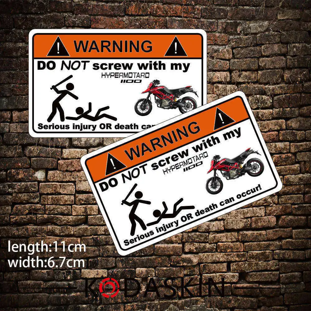 KODASKIN-Motorcycle-Cheap-2D-Creative-Warning-Sticker-Decal-for ...