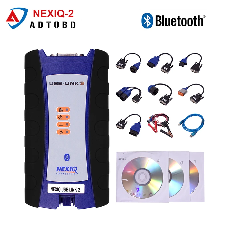 NEXIQ 2 USB Link Truck Diagnostic Tool With Full Set NEXIQ 2 BT/USB ...