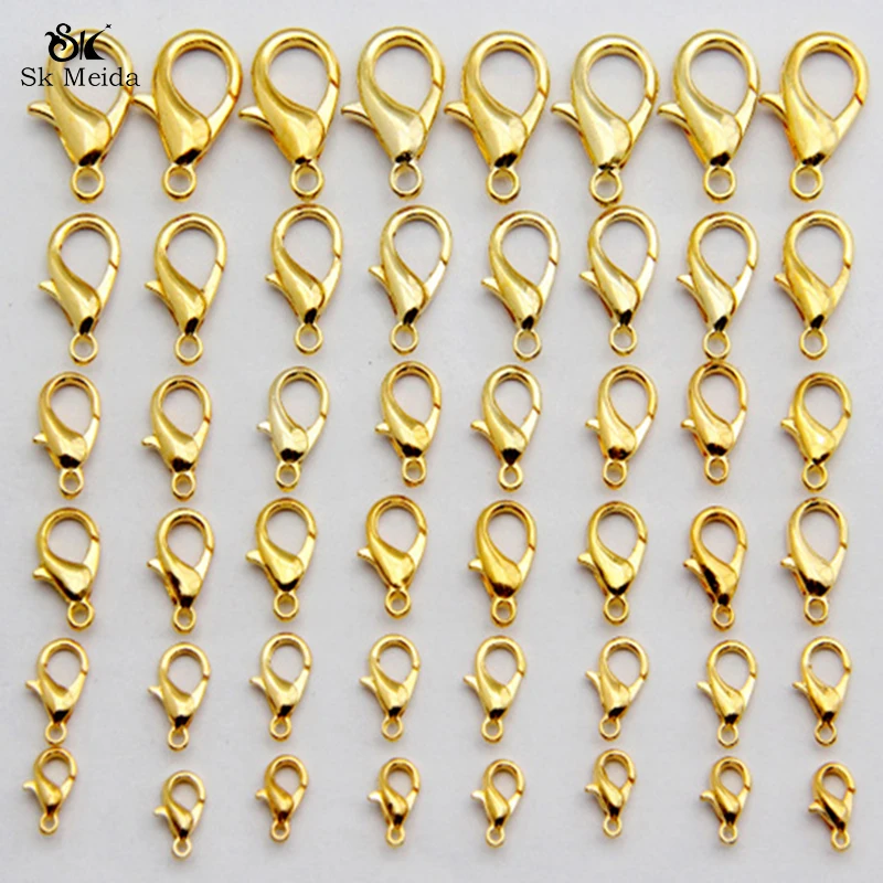 10pcs/pack Gold Plated Lobster Clasps Key Ring Accessories 11*21mm ...